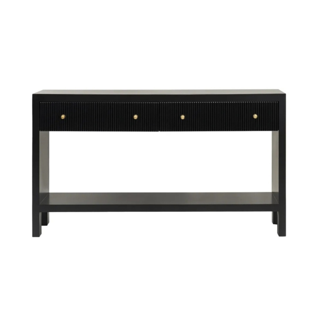 Ariana 140cm Console Table - Black - Ele Living