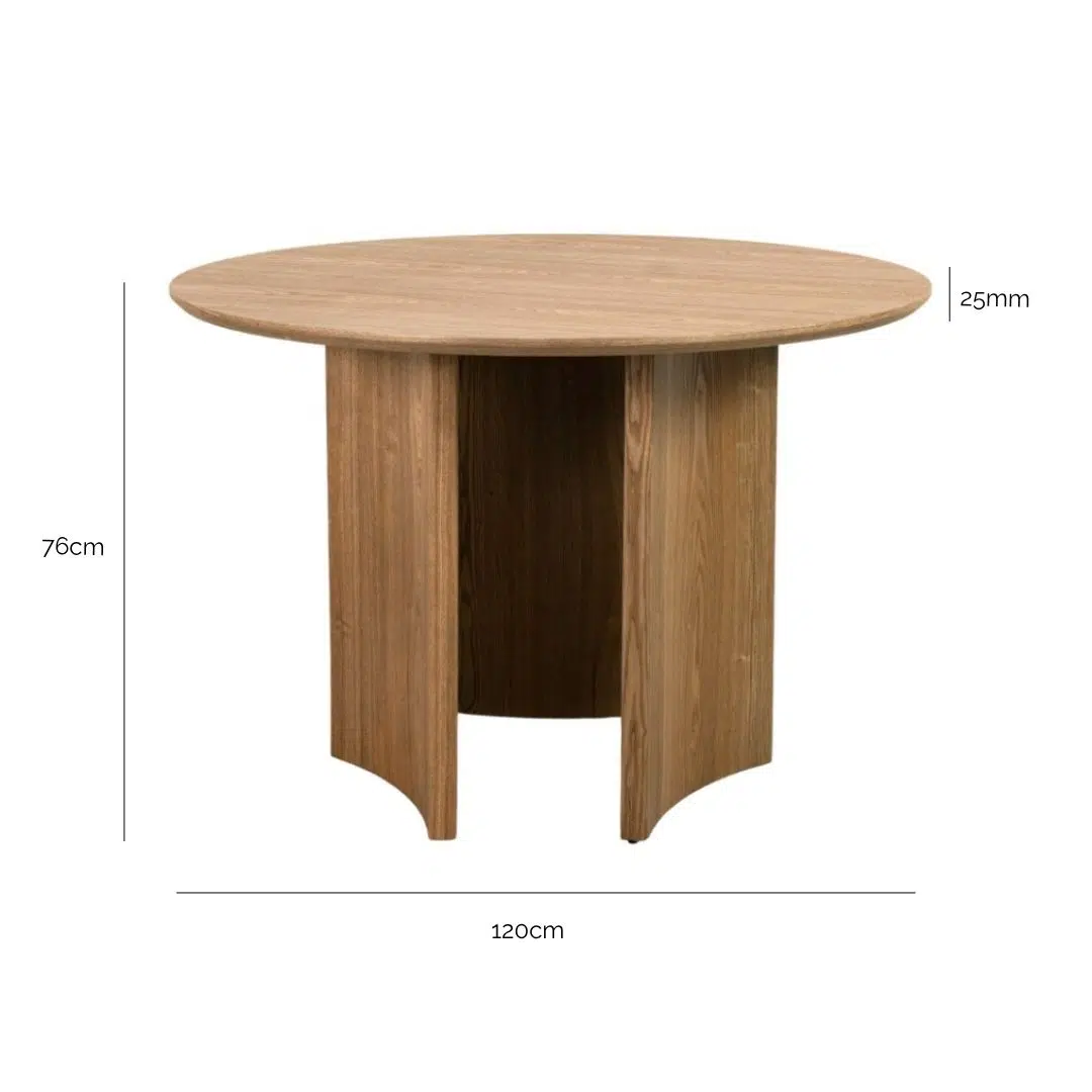 Pillar 120cm Round Dining Table - Ele Living
