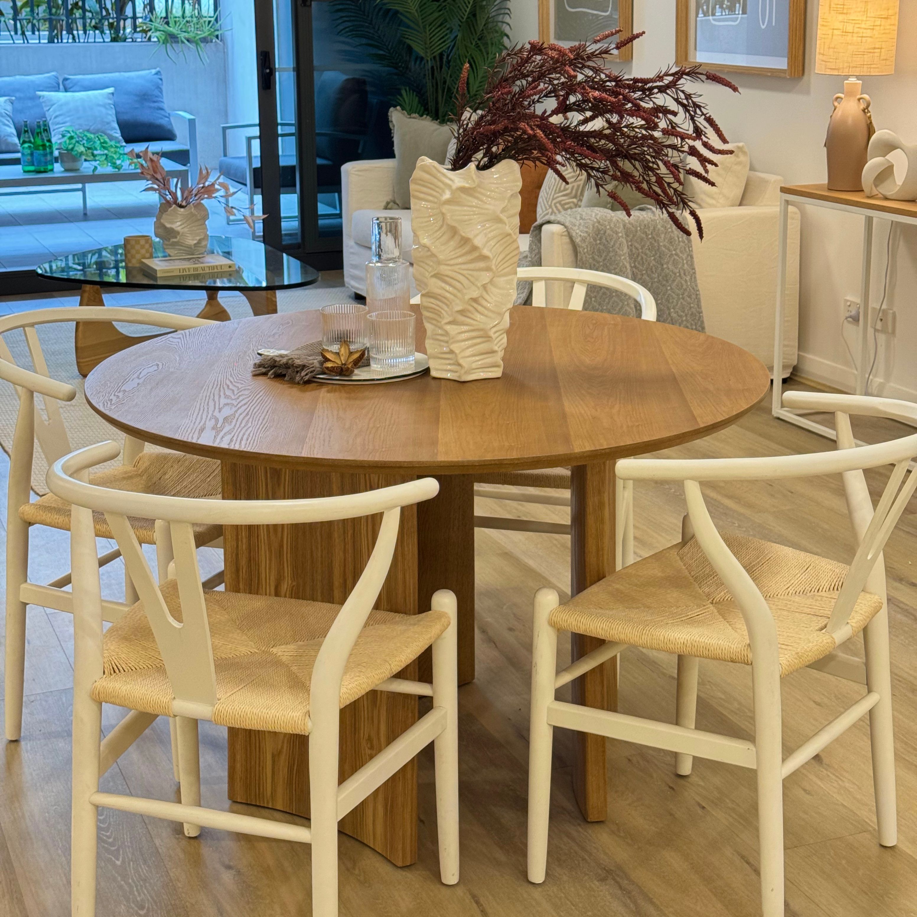 Pillar 120cm Round Dining Table - Ele Living