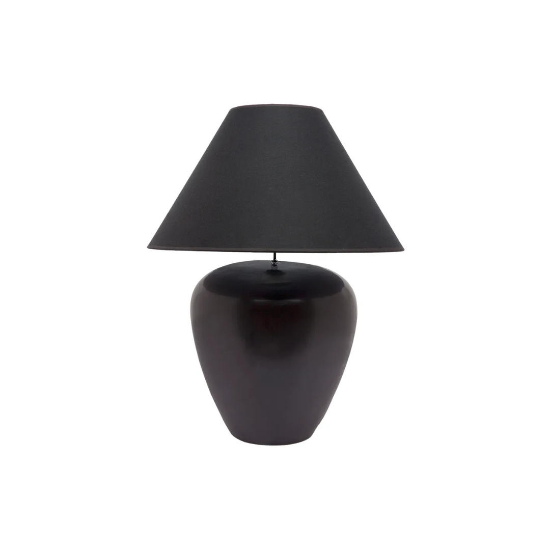 Picasso Table Lamp - Black w Black Shade - Ele Living