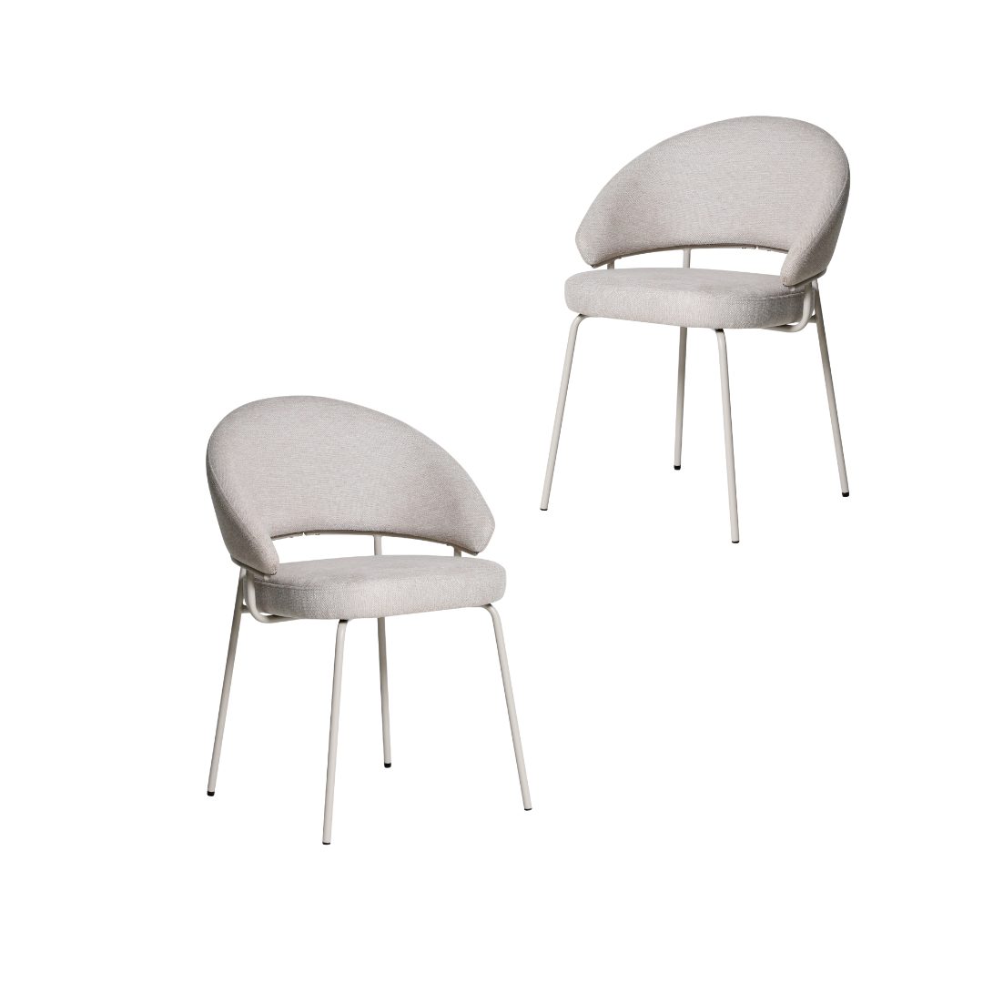 Remi Dining Chair - Beige (set of 2) | Upholstered Chair Sets Australia ...