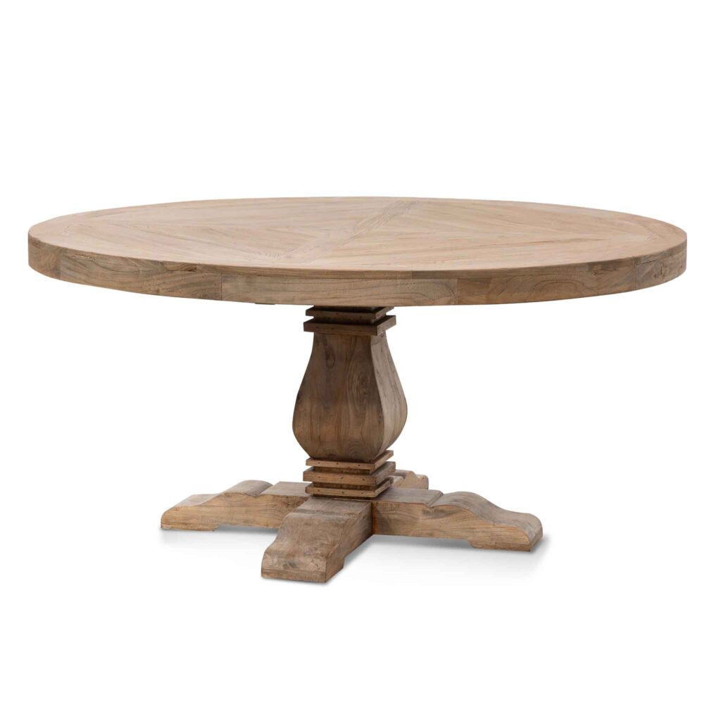 Ellis 1.6m Round Dining Table - Natural - Ele Living