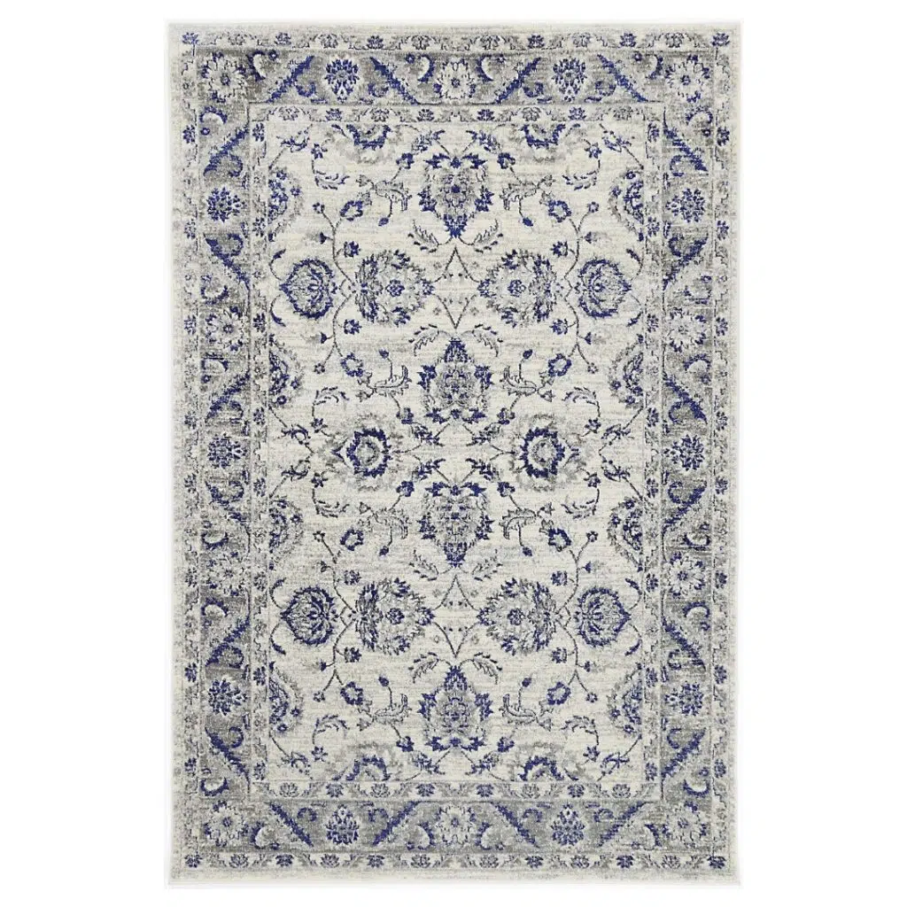 Delicate Cassandra Blue & Ivory Rug - Ele Living
