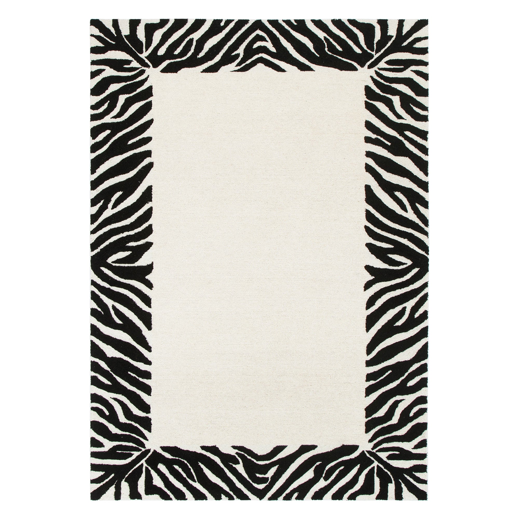 Les Nomades Zanzibar Black & White Wool Rug - Ele Living