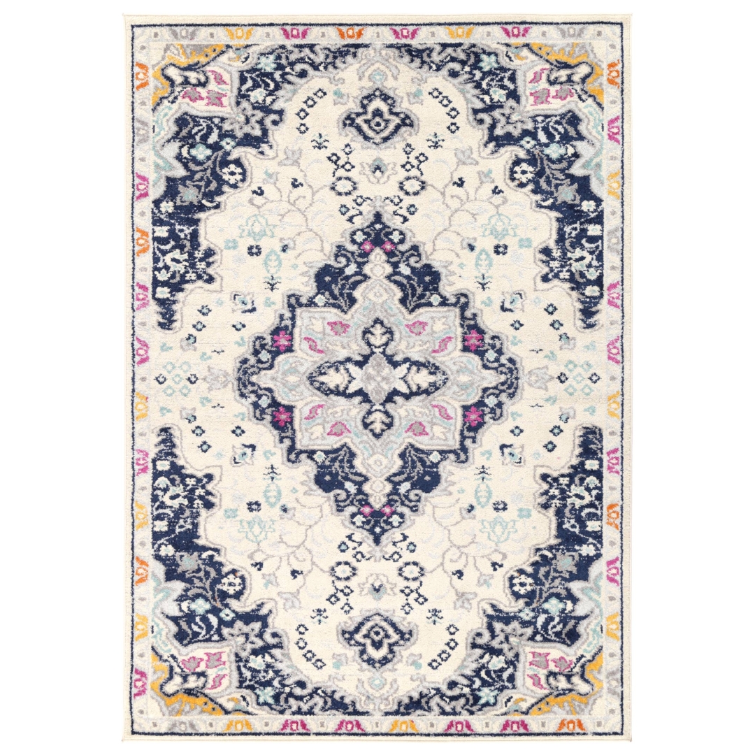 Sicily Acate Ivory & Multi Transitional Rug - Ele Living