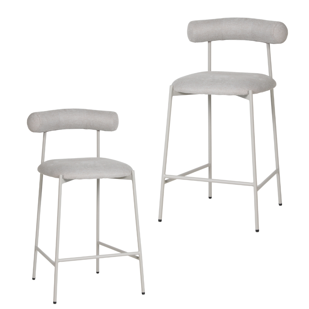 Soren Bar Stool - All Beige (set of 2) - Ele Living